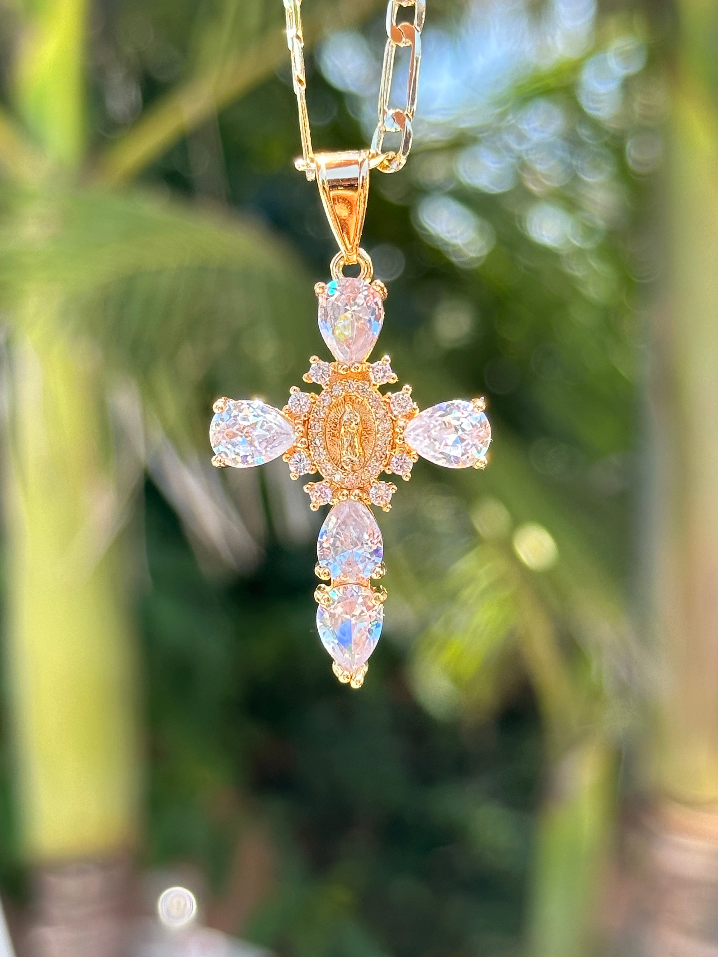 Mini Virgen Mary Cross – TigreJewelry